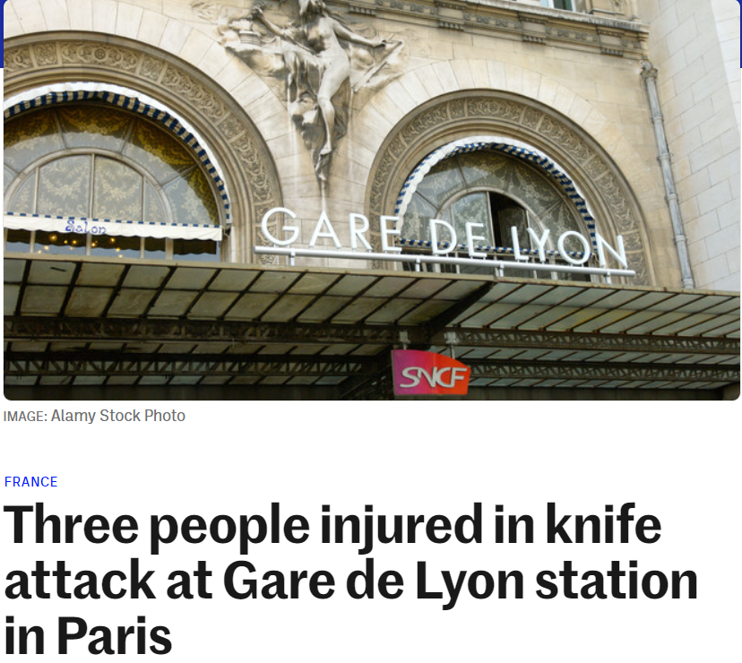 Three Injured In A Knife Attack At A Train Station In Lyon, France ...