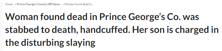 马州女子戴手铐被捅死于公寓内，其子被指控谋杀 | 八阕